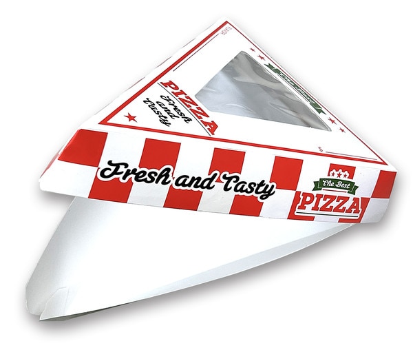 Pizza Slice Box Medium Clamshell Style Mission Nutrition